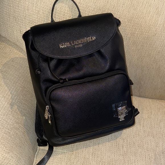 Karl Lagerfeld | Bags | Karl Lagerfeld Sleek Black Backpack | Poshmark